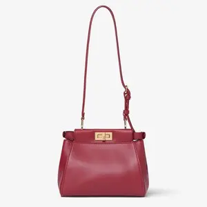 Fendi My Peekaboo® Xs Dark Red Leather Bag